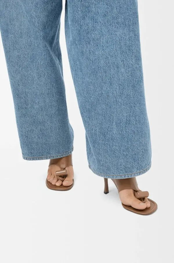 Loewe Open-toe High-heeled Sandals With Signature Buckle