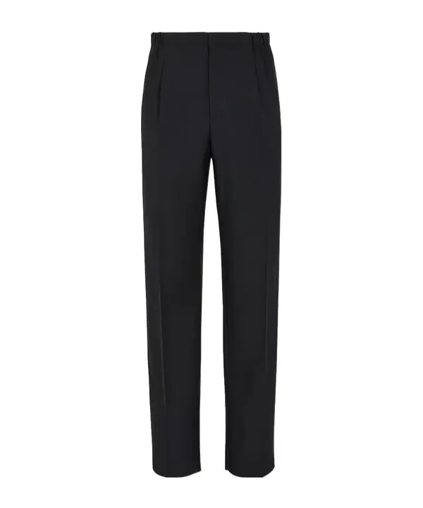 Fendi Logo Patch Elasticated Waist Trousers - Black