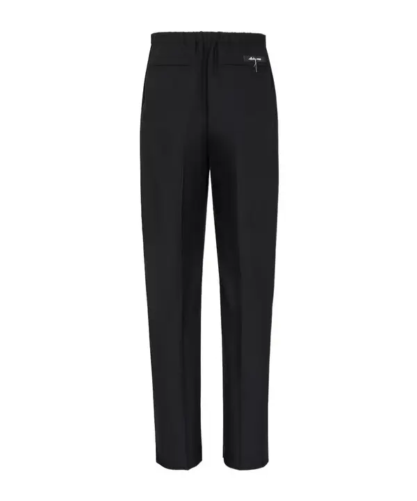 Fendi Logo Patch Elasticated Waist Trousers - Black