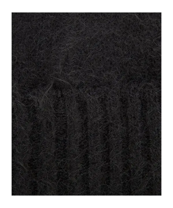 Auralee Ribbed Mohair-blend Beanie - Black