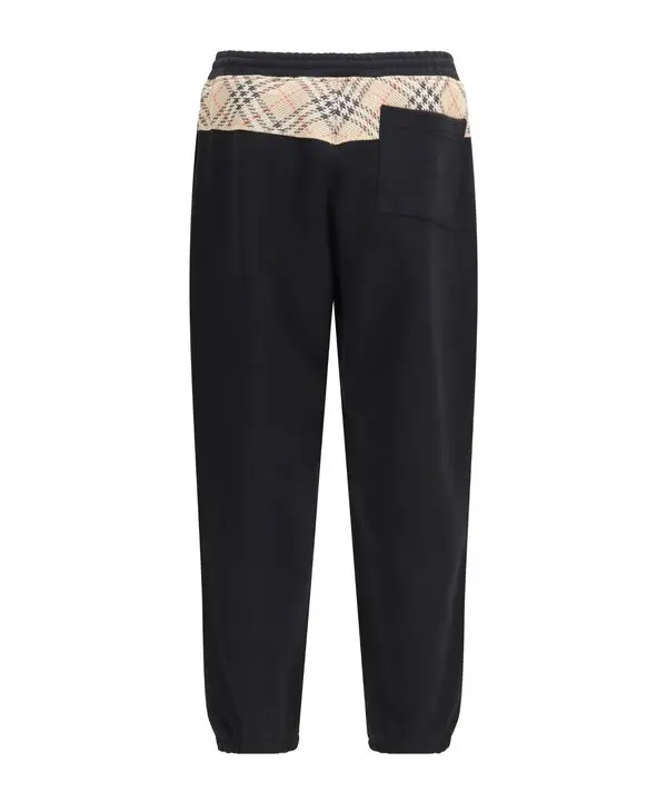 Burberry Check Detail Jogging Trousers
