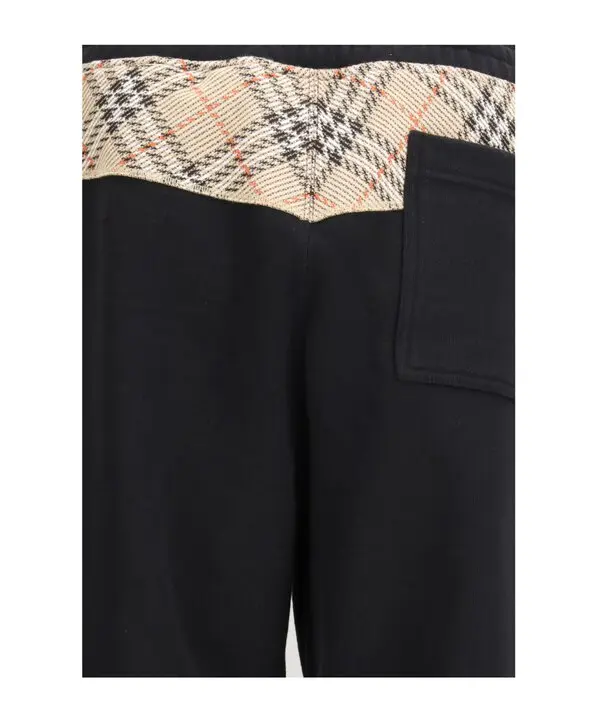 Burberry Check Detail Jogging Trousers