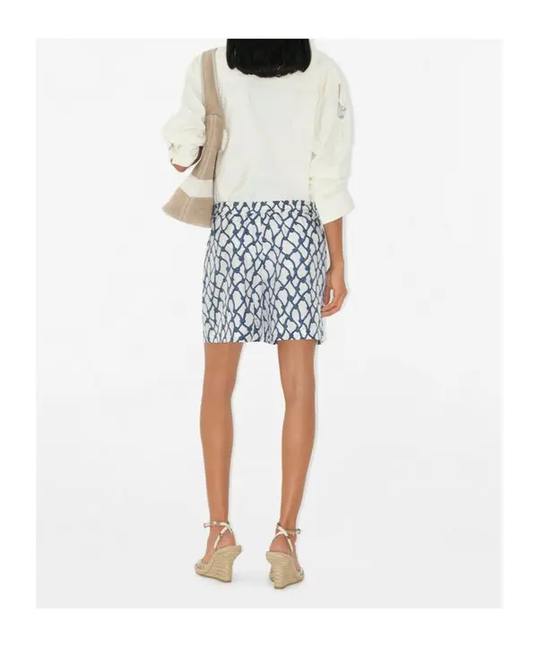 Burberry Allover Knot Printed Drawstring Shorts