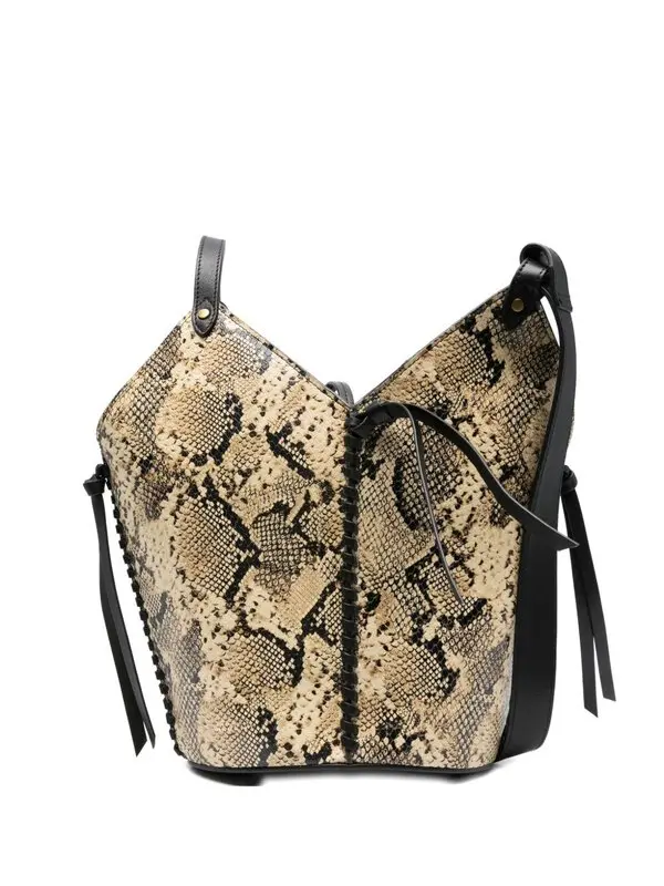 Isabel Marant Étoile Snakeskin-print Drawstring Tote Bag