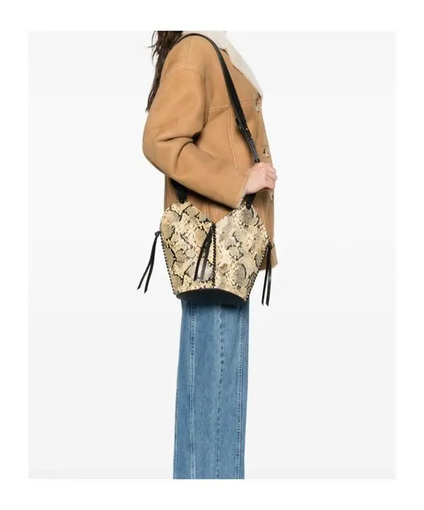 Isabel Marant Étoile Snakeskin-print Drawstring Tote Bag