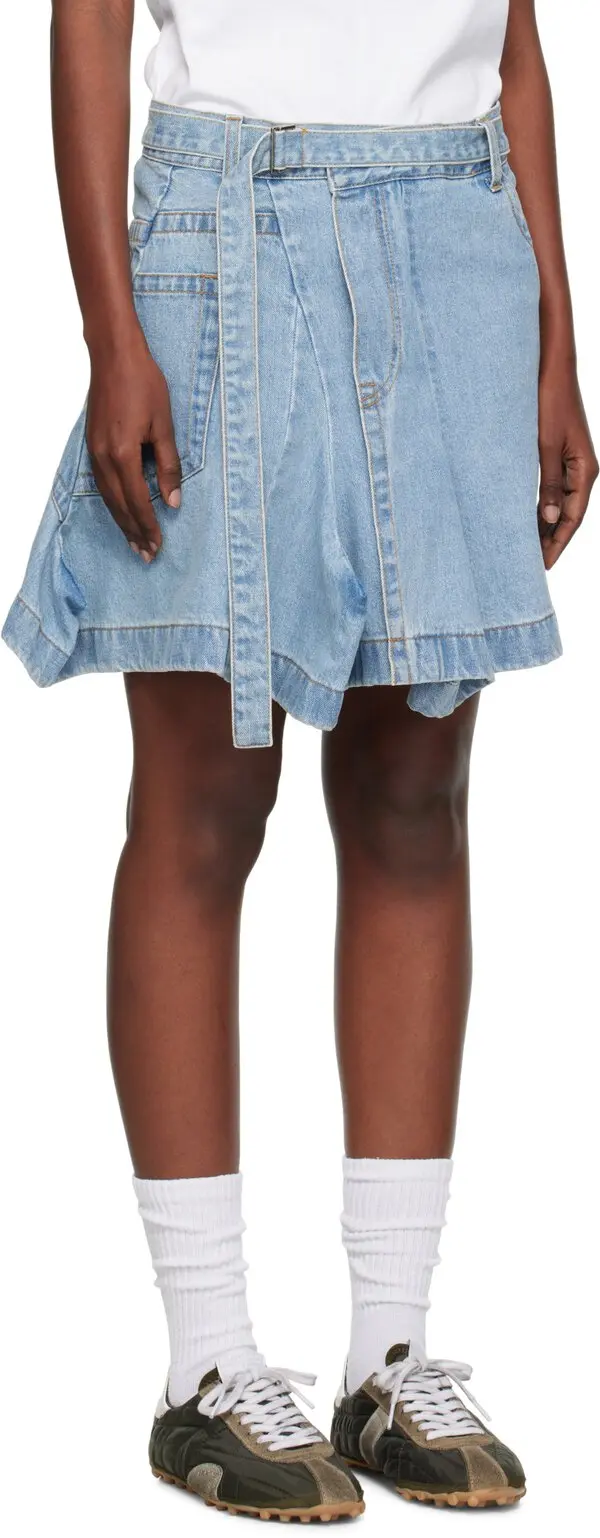 Sacai Belted Denim Skirt