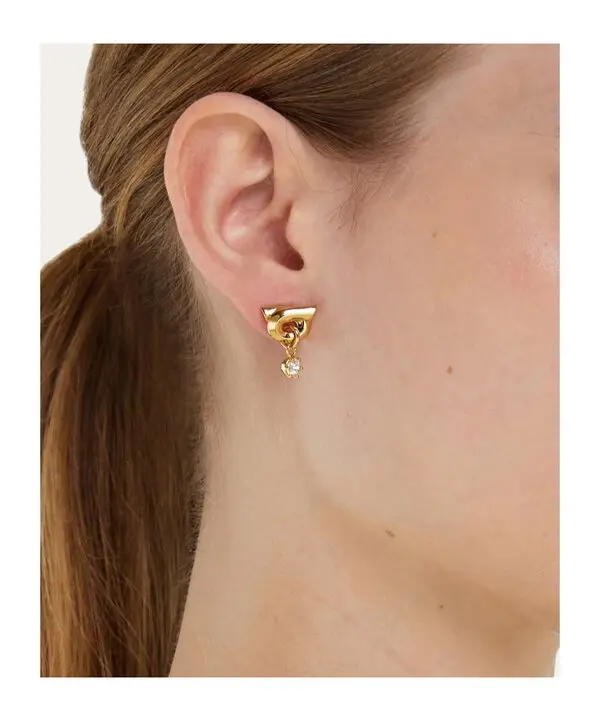 FERRAGAMO Gancini Pendant Embellished Earrings