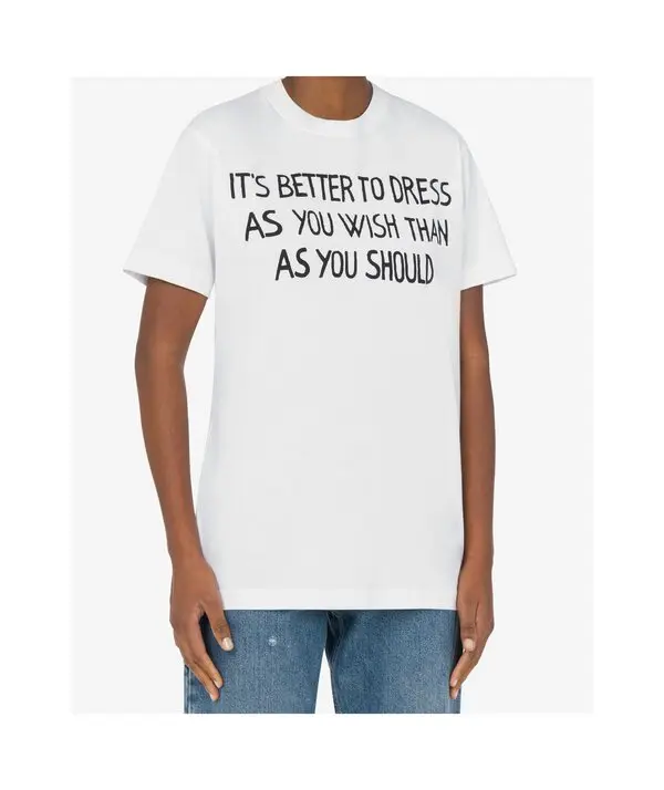 Moschino Slogan Print T-shirt