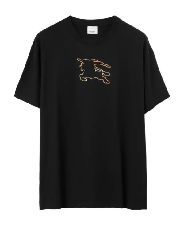 Burberry Ekd Printed Crewneck T-shirt - Black