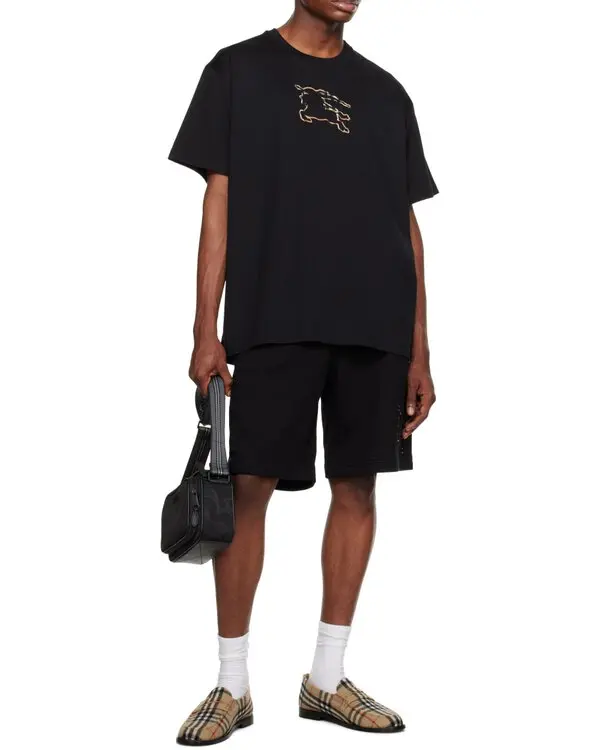 Burberry Ekd Printed Crewneck T-shirt - Black