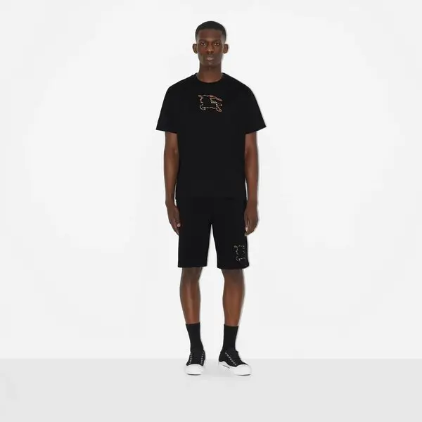 Burberry Ekd Printed Crewneck T-shirt - Black