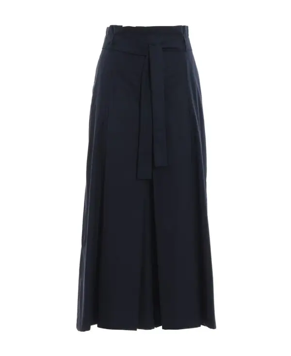 Max Mara Lace-up Wide-legged Casual Pants