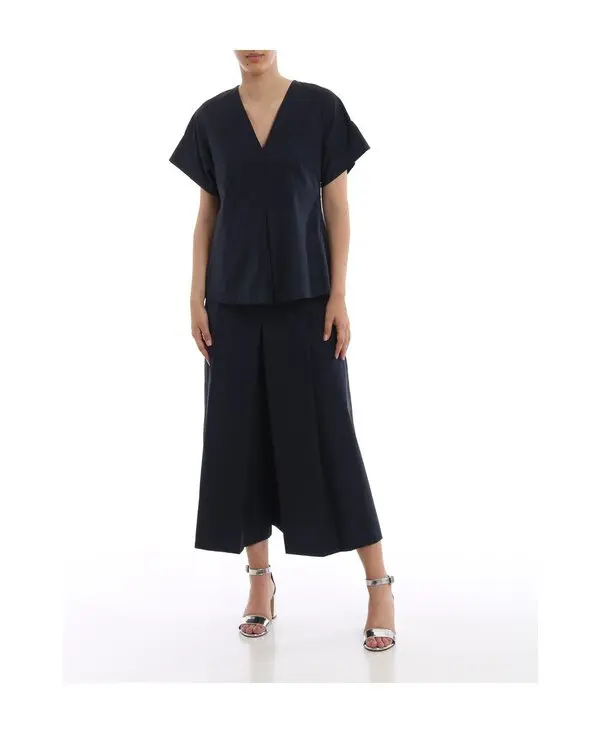 Max Mara Lace-up Wide-legged Casual Pants