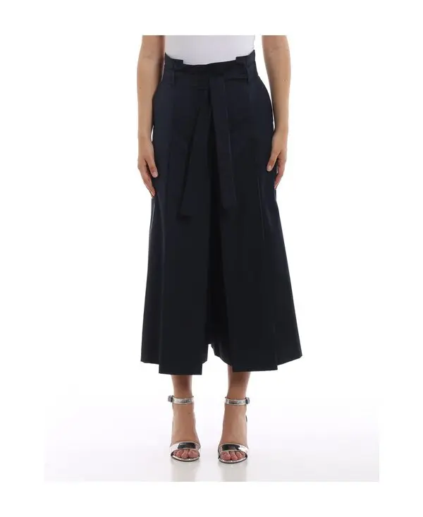 Max Mara Lace-up Wide-legged Casual Pants