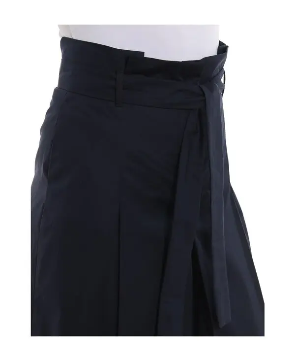 Max Mara Lace-up Wide-legged Casual Pants