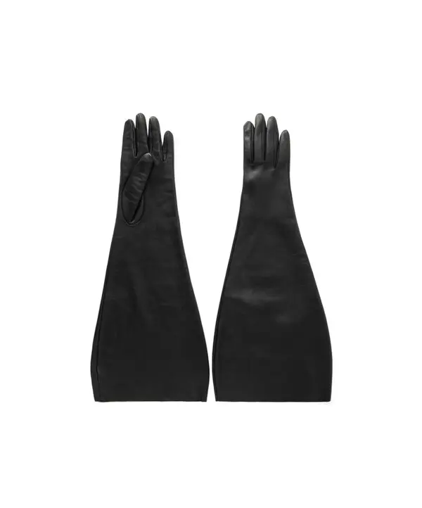 Saint Laurent Lambskin Gloves - Black
