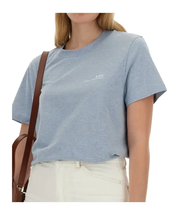 A.p.c. Logo Printed Crewneck T-shirt - Multicolor