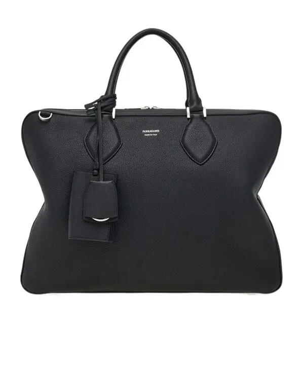 FERRAGAMO Leather Tote Bag - Black