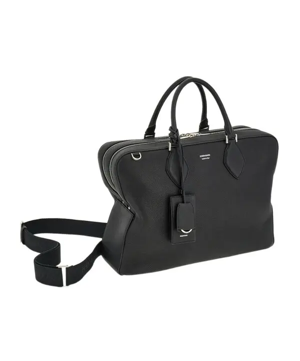 FERRAGAMO Leather Tote Bag - Black