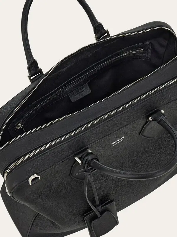 FERRAGAMO Leather Tote Bag - Black
