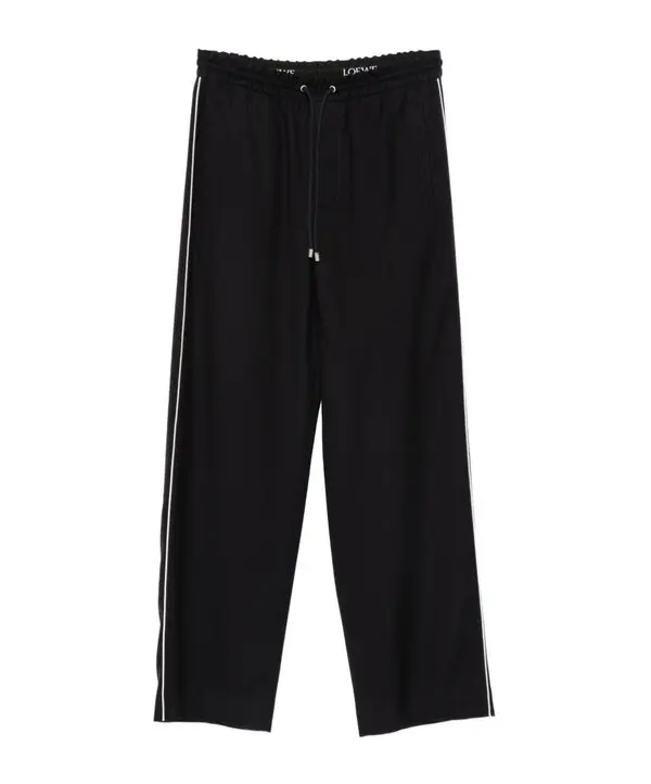 Loewe Drawstring Trousers In Wool - Blue