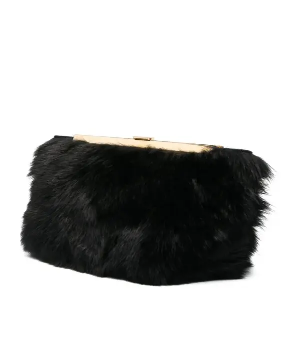 Khaite Aimee Shearling Clutch Bag