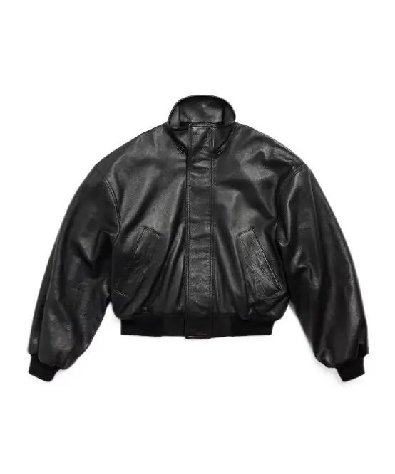 Balenciaga High-neck Leather Jacket