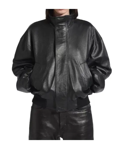 Balenciaga High-neck Leather Jacket