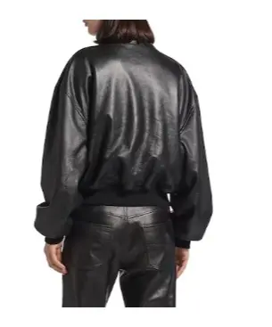 Balenciaga High-neck Leather Jacket