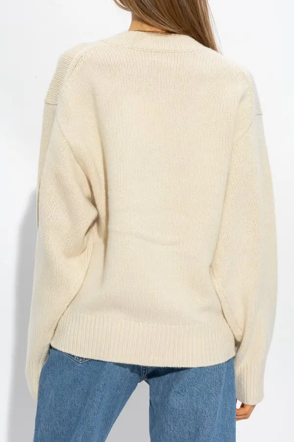 TOTEME Dropped Shoulder V-neck Jumper