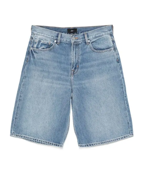 7 For All Mankind Wide Leg Denim Shorts