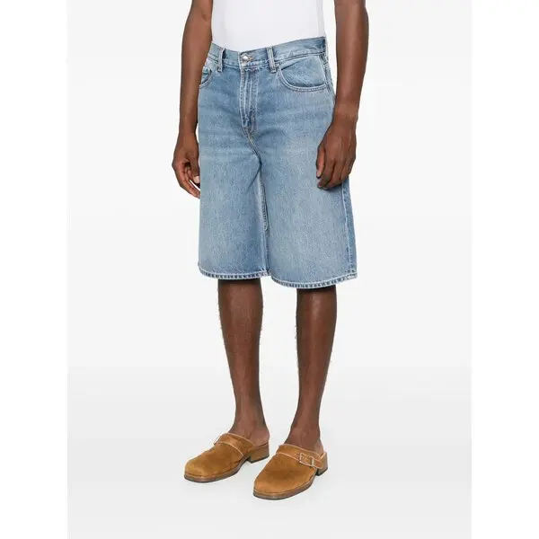 7 For All Mankind Wide Leg Denim Shorts