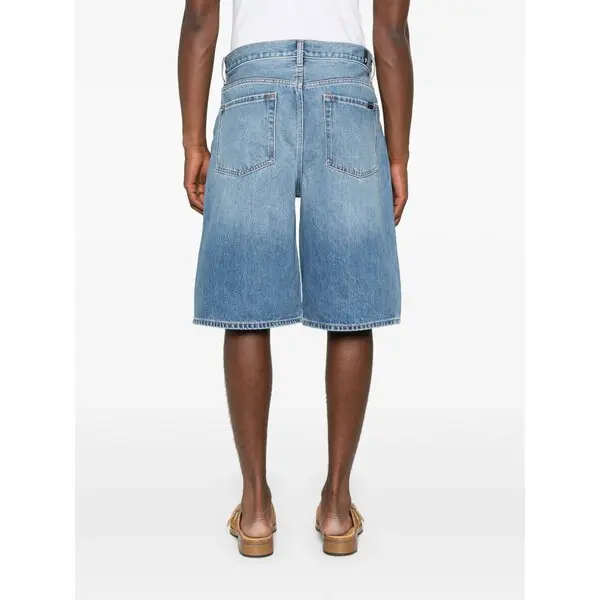 7 For All Mankind Wide Leg Denim Shorts