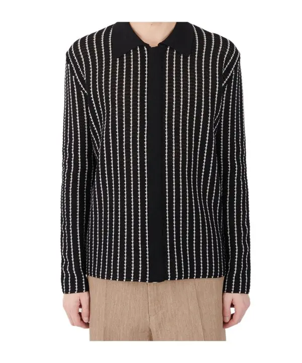 JIL SANDER Crochet Knitted Cardigan