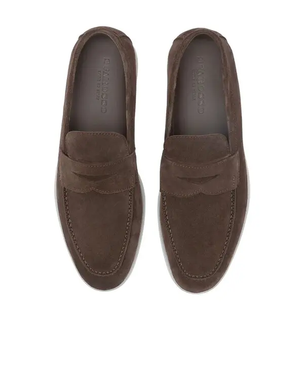 SCAROSSO Luciano Almond Toe Loafers - Brown
