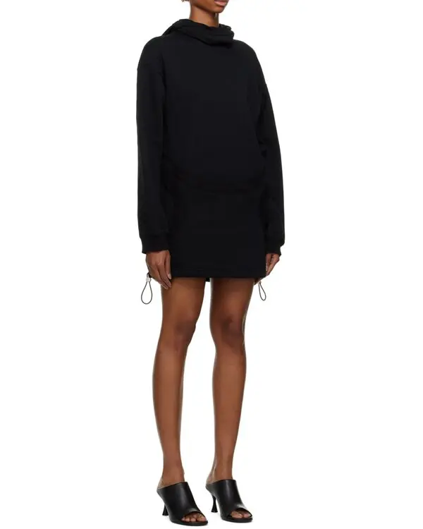 DION LEE Interlock Mask Hooded Sweater - Black