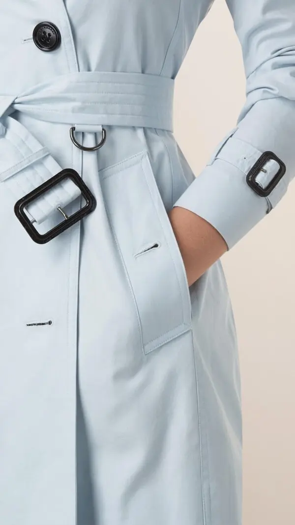 Burberry Double-breasted Trench Coat With Classic Collar