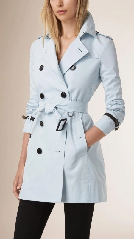 Burberry Double-breasted Trench Coat With Classic Collar