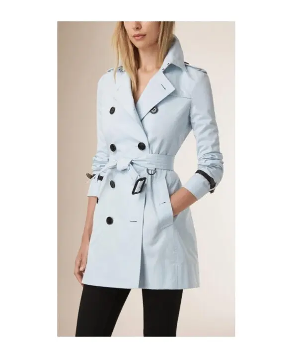 Burberry Double-breasted Trench Coat With Classic Collar