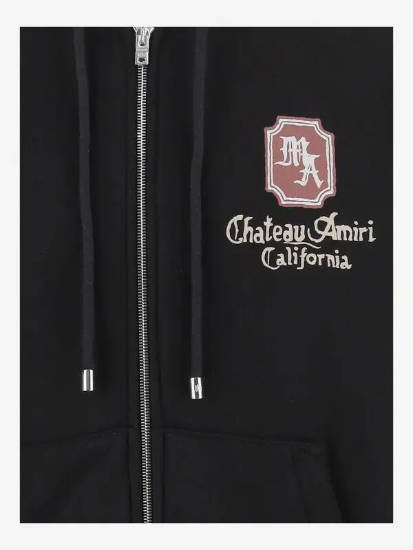 Amiri Logo-printed Full Zip Hoodie