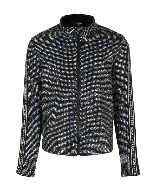 Balmain Embellished Zip-up Coat