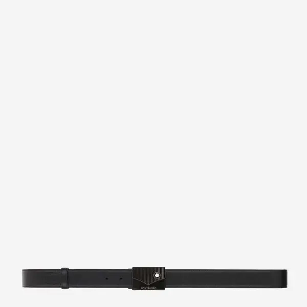 Montblanc Logo Engraved Buckle Belt