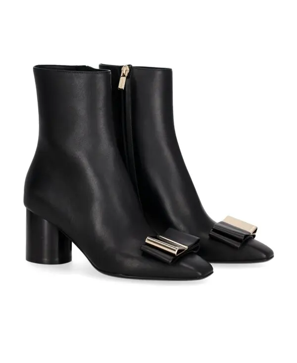 FERRAGAMO Ankle Boots With Block Heel And Square Toe