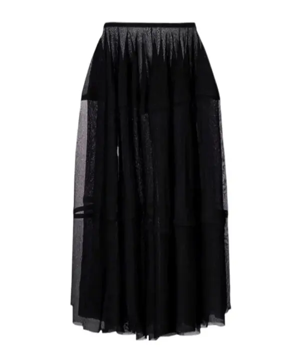 Alaïa Sheer Tiered Skirt