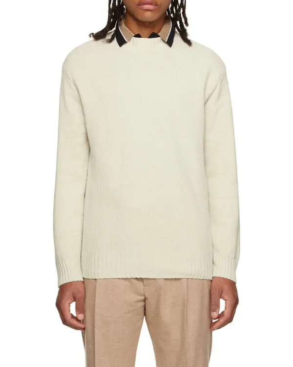 Hugo Boss Ribbed-knit Cotton Jumper - Nude