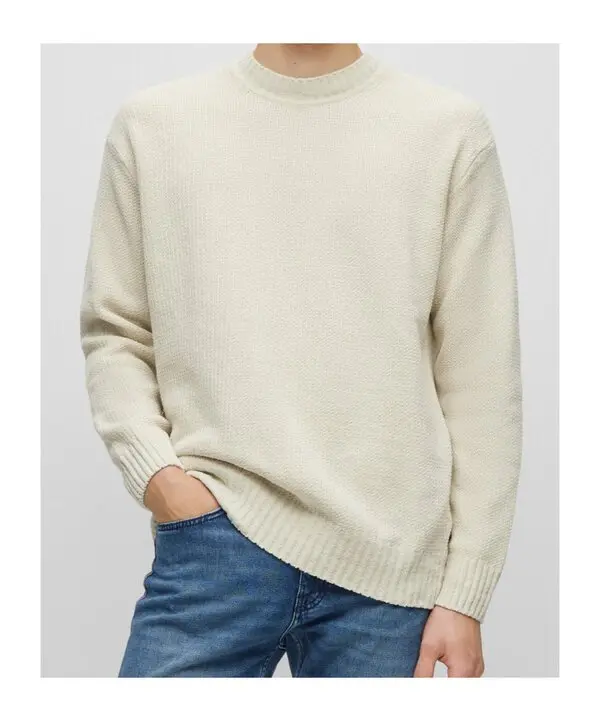 Hugo Boss Ribbed-knit Cotton Jumper - Nude