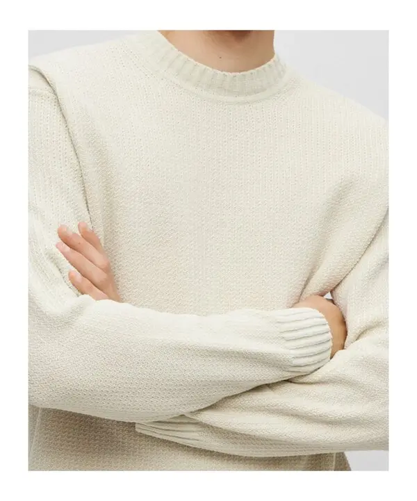 Hugo Boss Ribbed-knit Cotton Jumper - Nude
