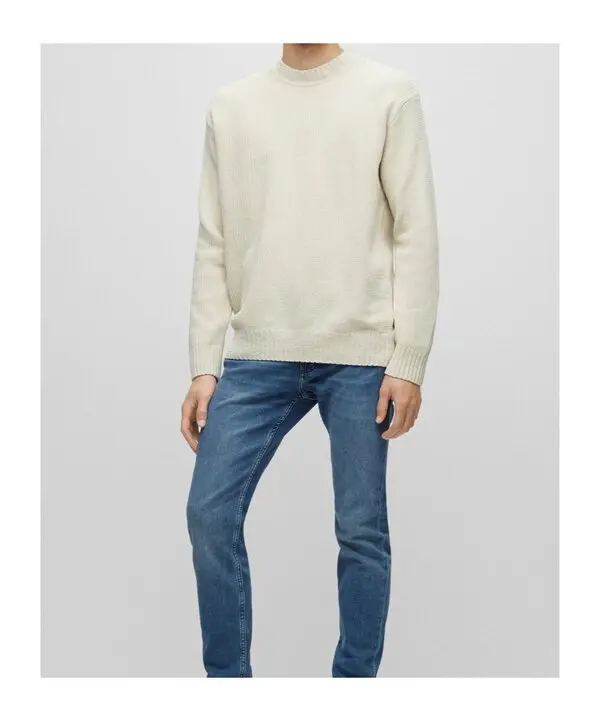 Hugo Boss Ribbed-knit Cotton Jumper - Nude