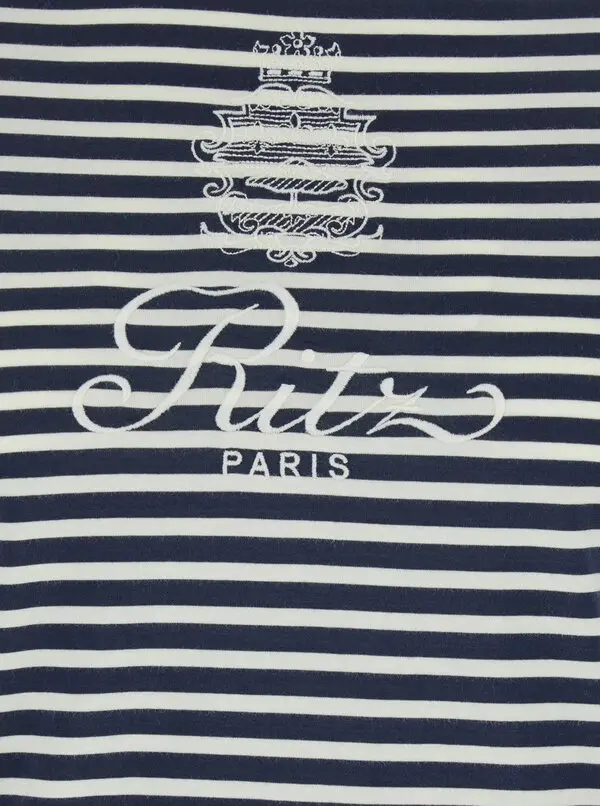FRAME Ritz Paris Striped Crewneck T-shirt