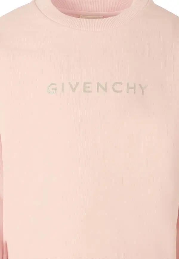 Givenchy Long Sleeve Sweatshirt With Logo Detail - Pink
